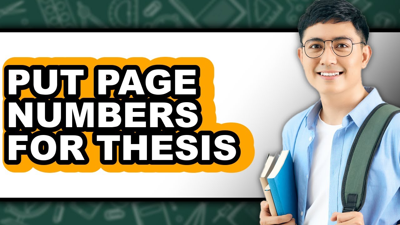 How to Put Page Numbers for Thesis (updated) - YouTube