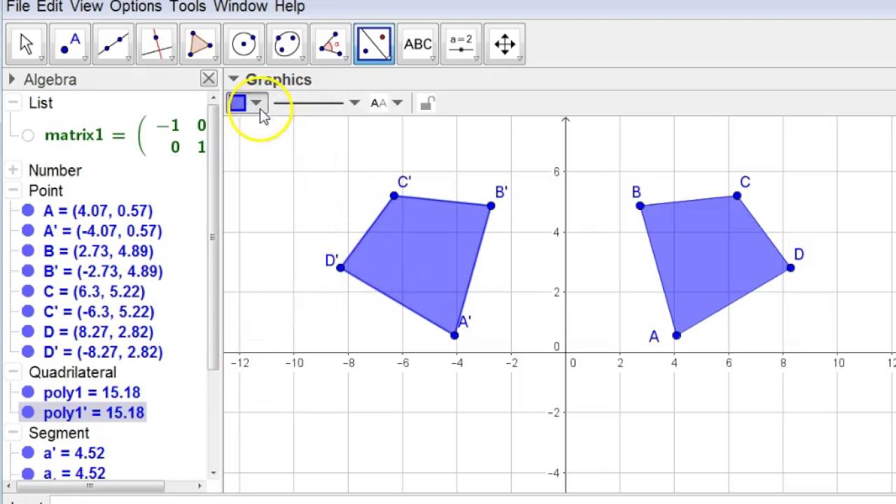 Matrices y transformaciones lineales con GeoGebra - YouTube
