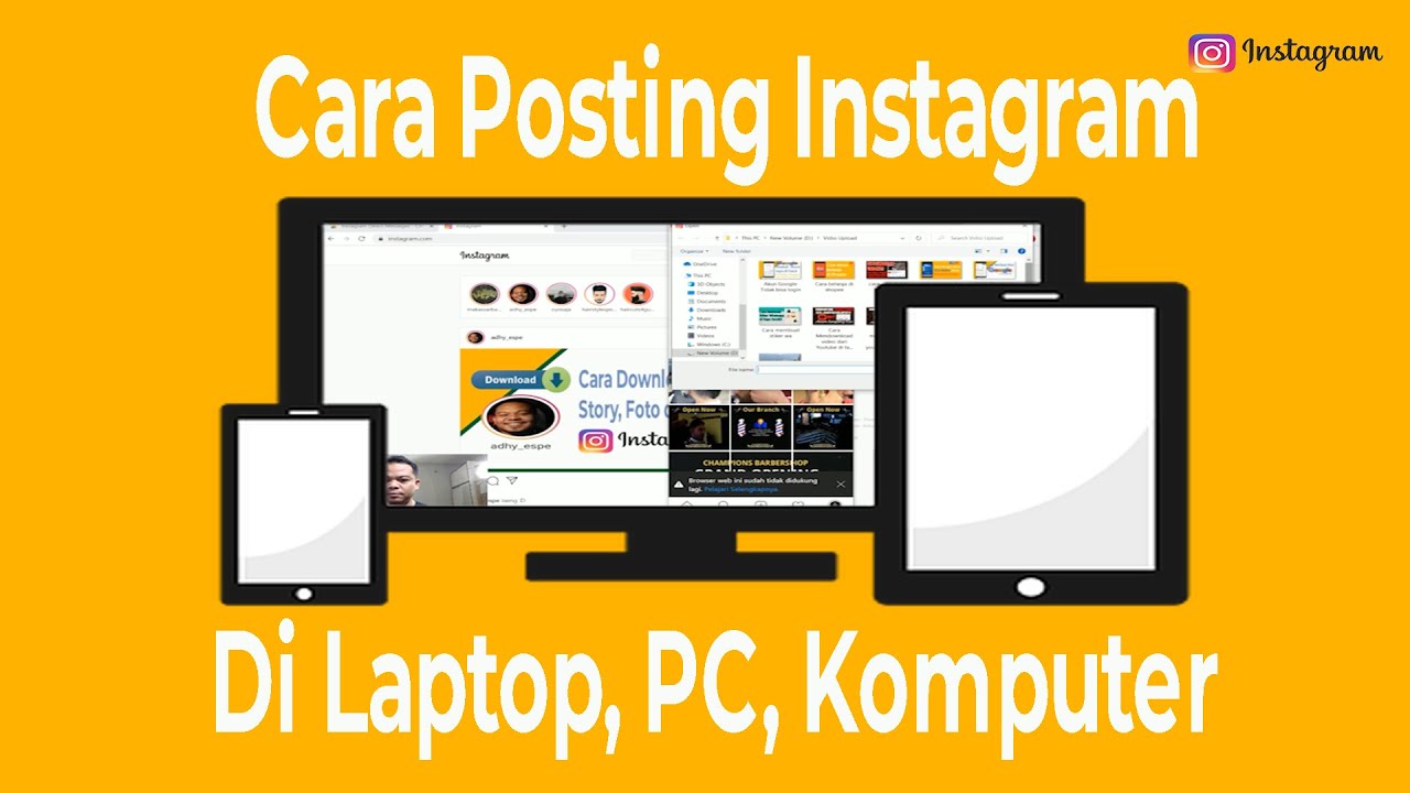 Cara Posting Instagram di PC/Laptop/Komputer | Foto, Gambar, Video ...