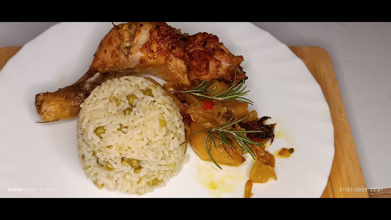 Recette de poulet rôti inratable / Riz aux petits pois / piment ...