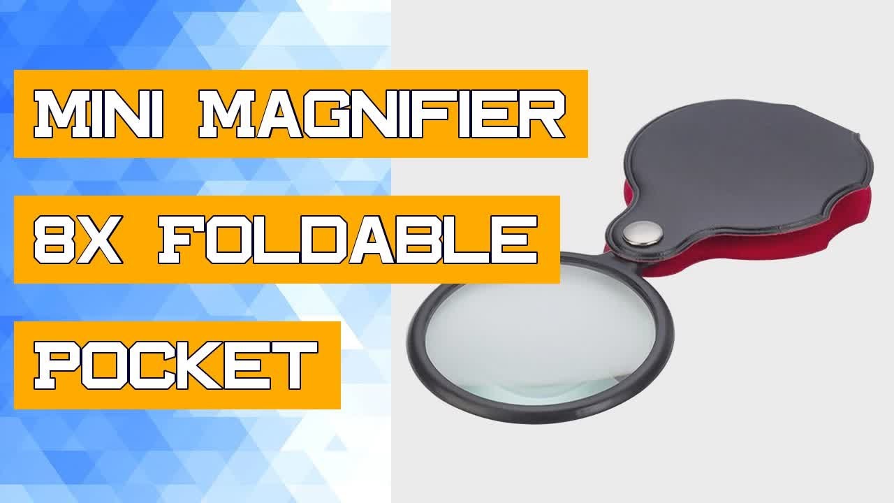 Mini Magnifier 8x Foldable Pocket Magnifier Portable 50mm Jewelry ...