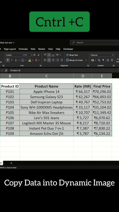 Change you data into a Dynamic Image 💥 #shorts #short #excelformula - YouTube