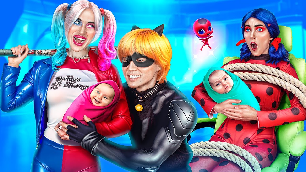 Pregnant Harley Quinn Vs Pregnant Ladybug/ Harley stole Ladybug's ...
