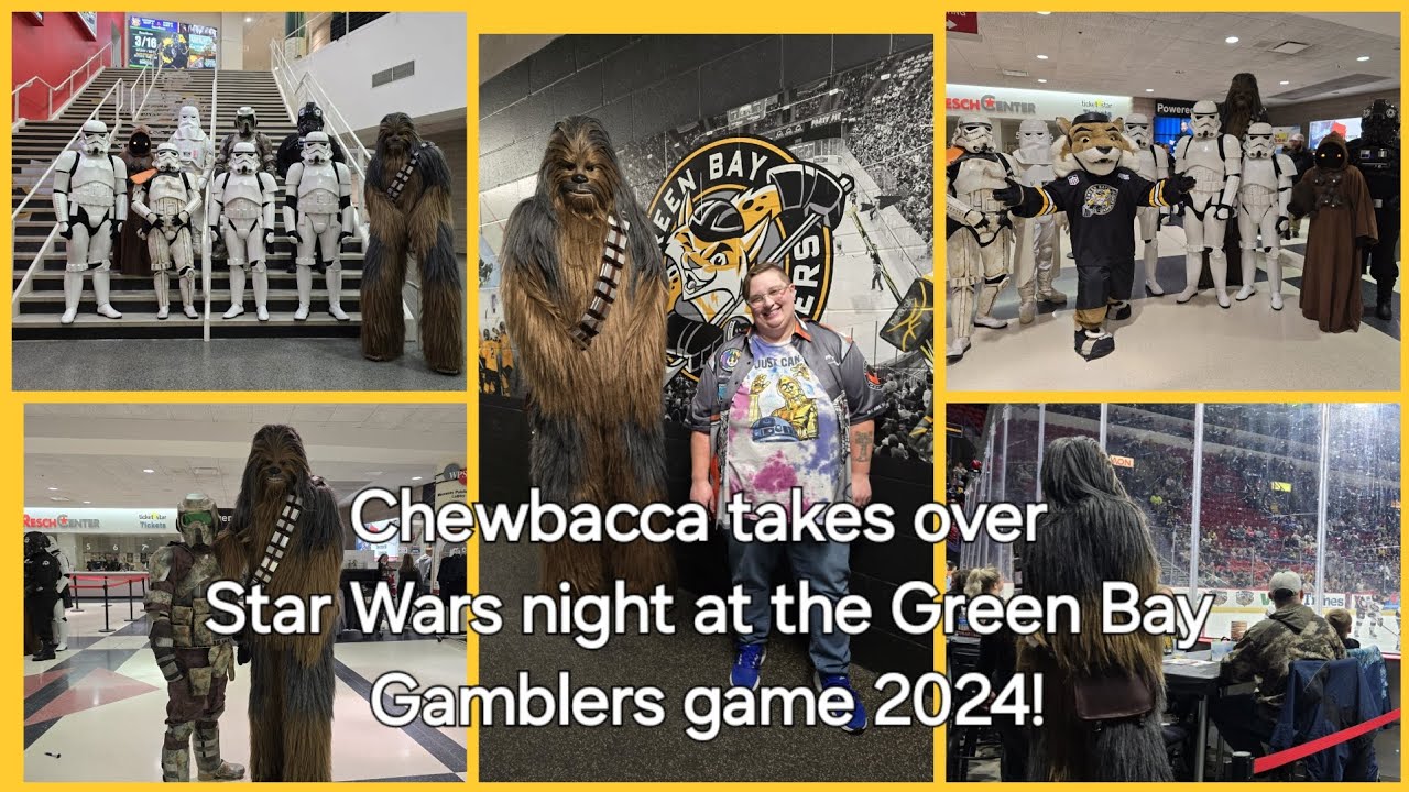Chewbacca takes over Star Wars night at the Green Bay Gamblers game ...