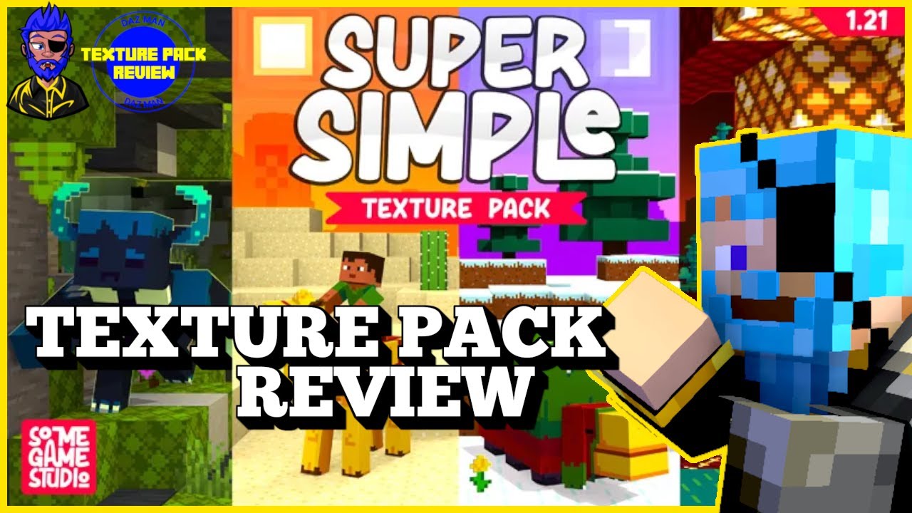 Daz Man Reviews Super Simple Texture Pack In Minecraft Bedrock ...