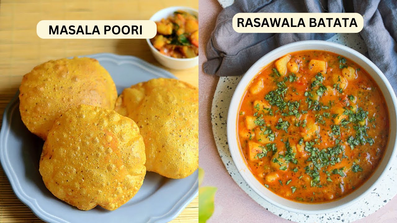 Traditional Masala Poori & Rasawala Batata ki Sabji recipe by Gujju Ben ...