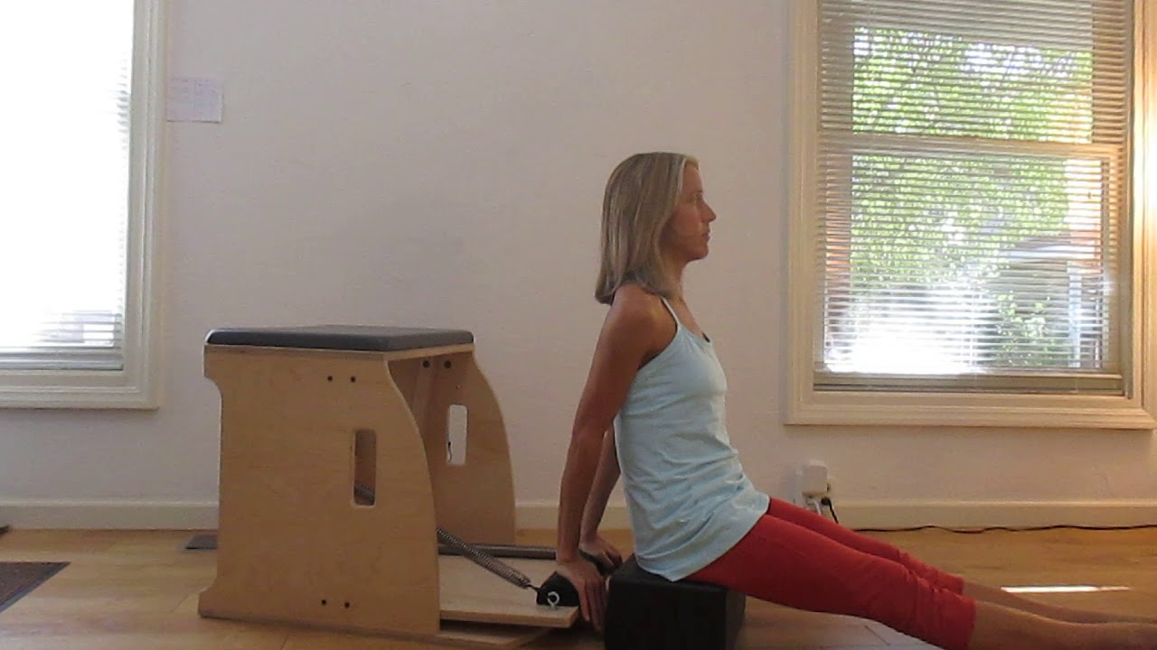 Sitting Triceps Press on the Pilates Wunda Chair - YouTube