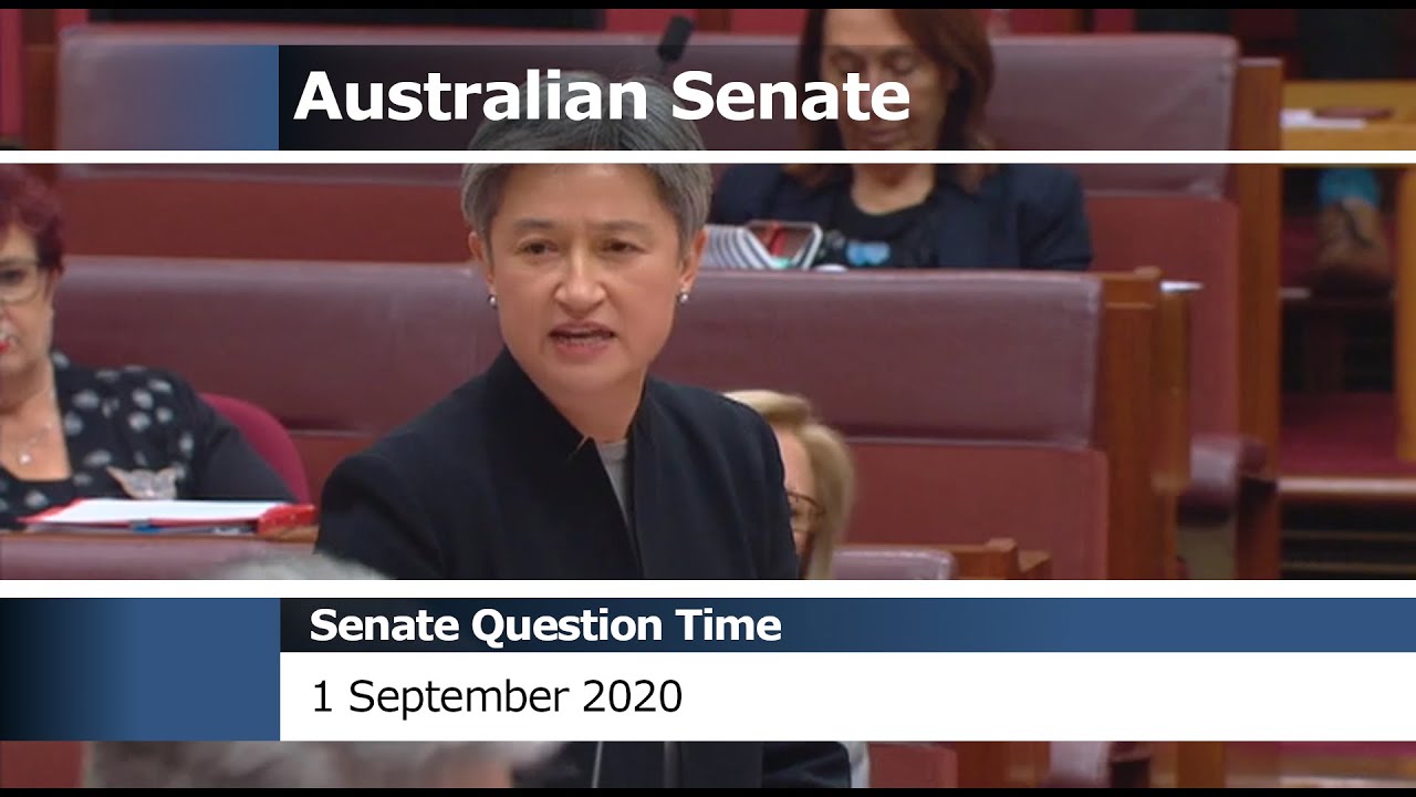 Senate Question Time - 1 September 2020 - YouTube
