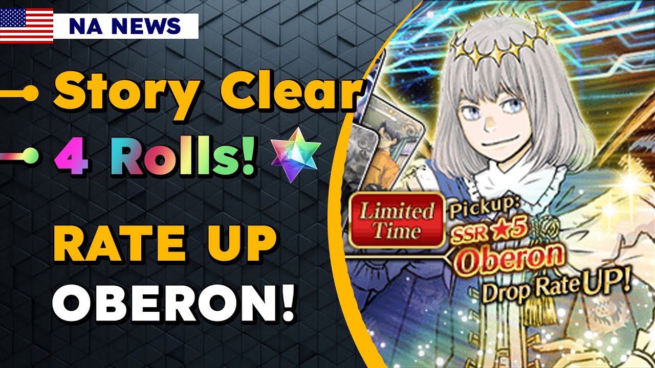 Banner Surpresa do Oberon + 4 Rolls + Campanha de Story Clear【FGO/NA ...