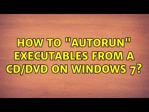 How to "autorun" executables from a CD/DVD on Windows 7? - YouTube