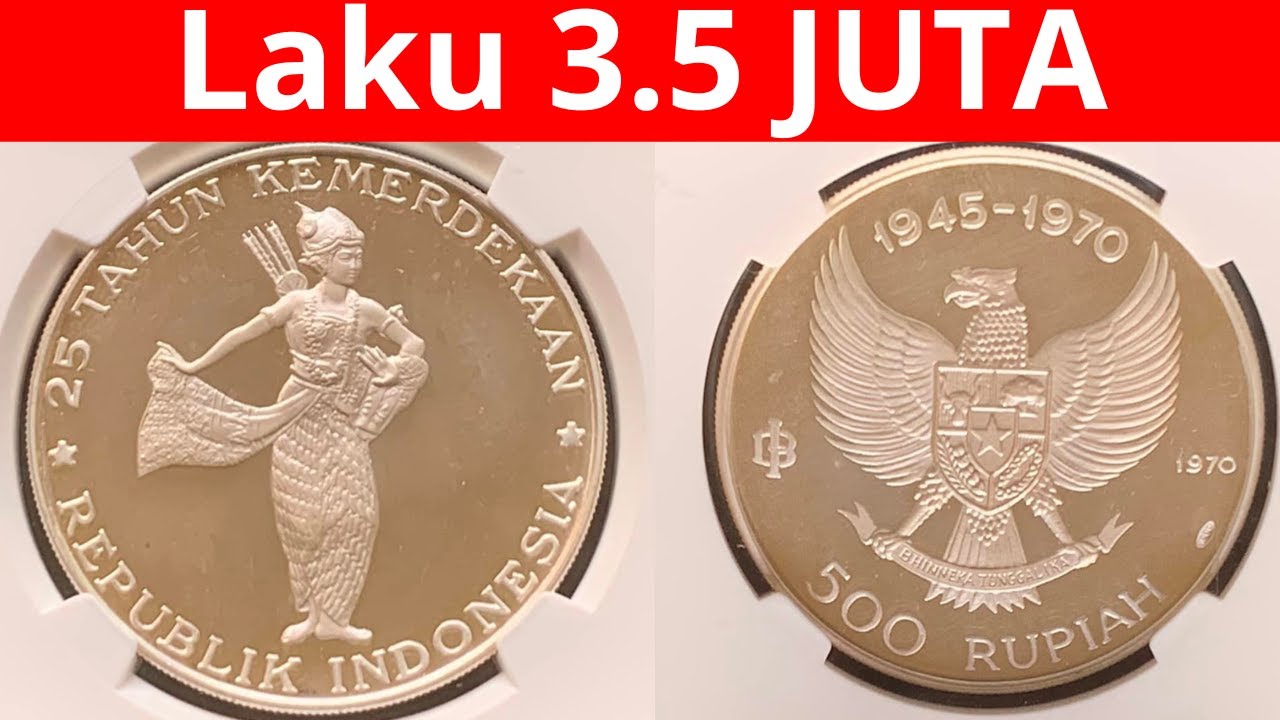 Uang Koin 500 Rupiah Tahun 1970 Peringatan 25 Tahun Kemerdekaan ...
