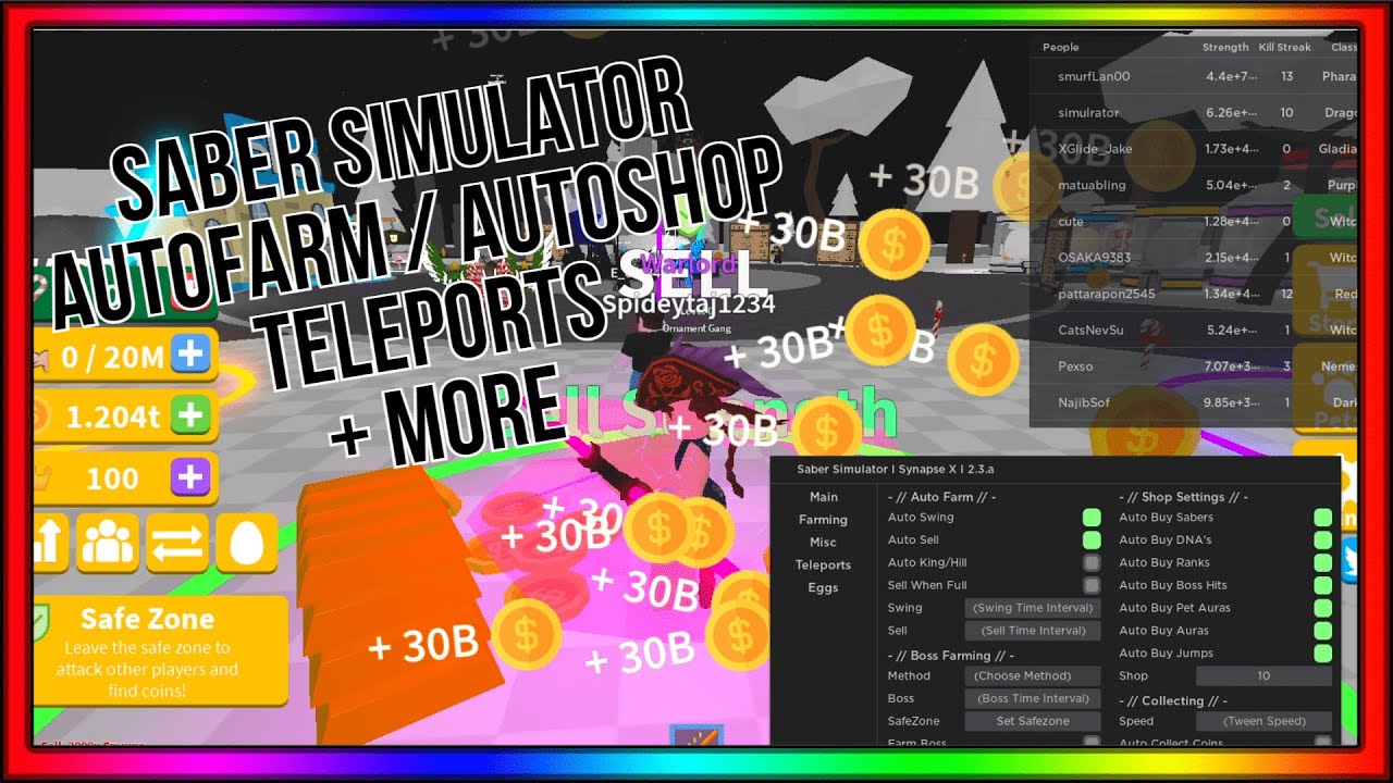 SABER SIM AUTOFARM SCRIPT (2021 PASTEBIN) - YouTube