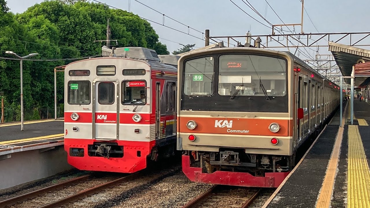 Kompilasi KRL Commuter Line Rush di Stasiun Pasar Minggu! Tokyu 8500 ...