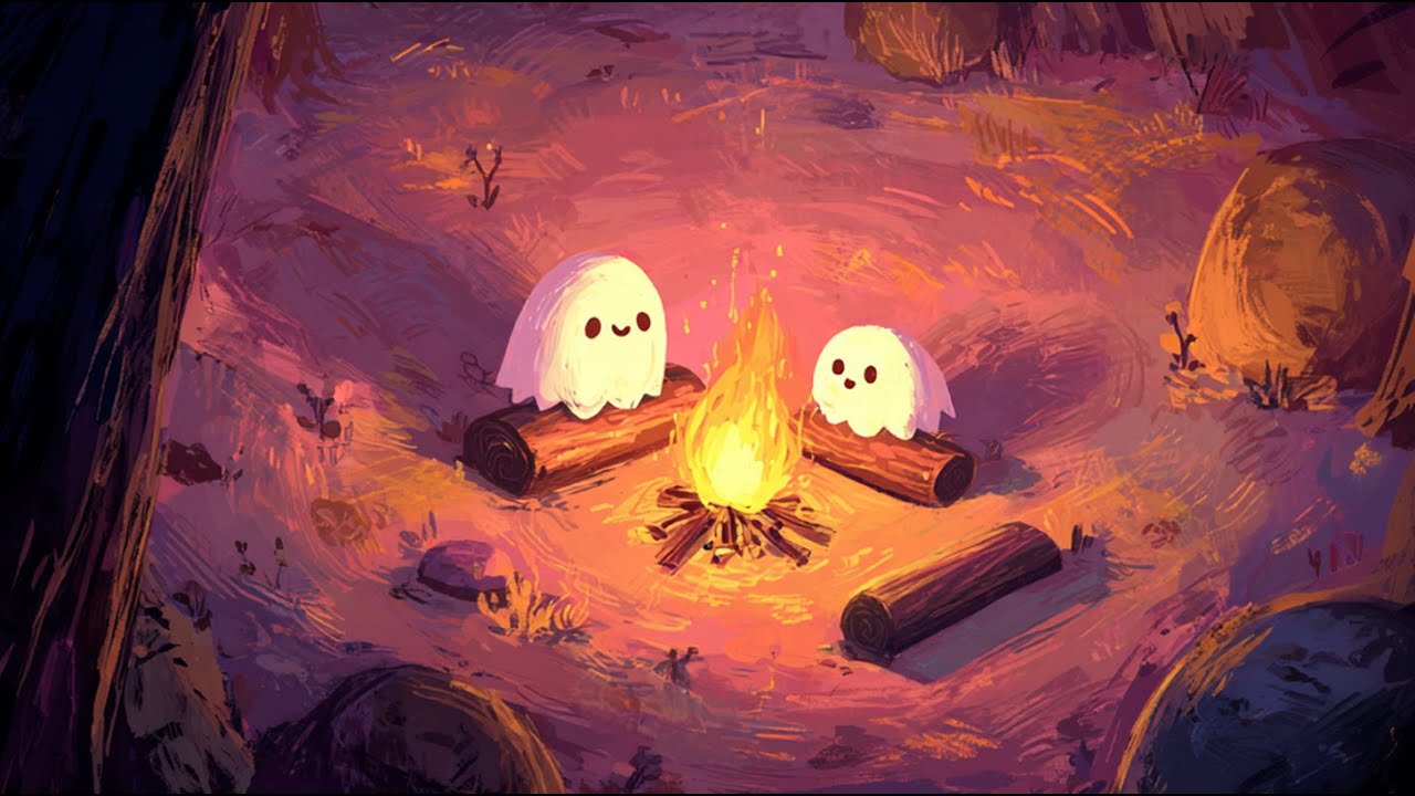 Ghostly Campfire 👻 Halloween Lofi ~ Chillhop Vibes for Reading, Study ...