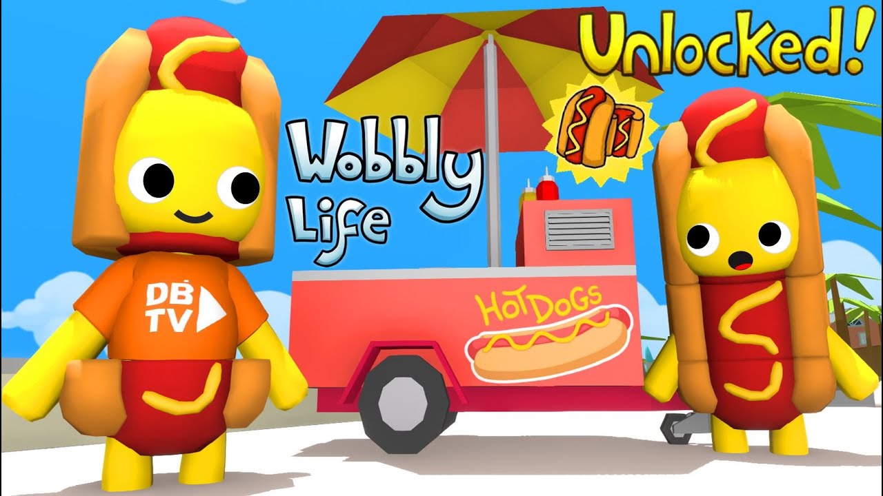 WE UNLOCKED THE HOTDOG COSTUME IN WOBBLY LIFE - YouTube