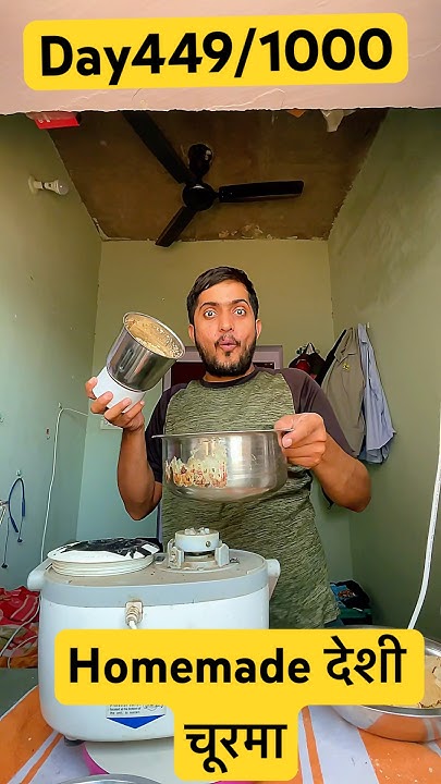 Homemade देशी चूरमा \\ Minivlog \\ 449/1000 #newminivlog #dailyminivlog #vlog #shorts - YouTube