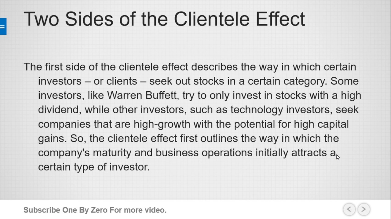 Clientele Effect - YouTube