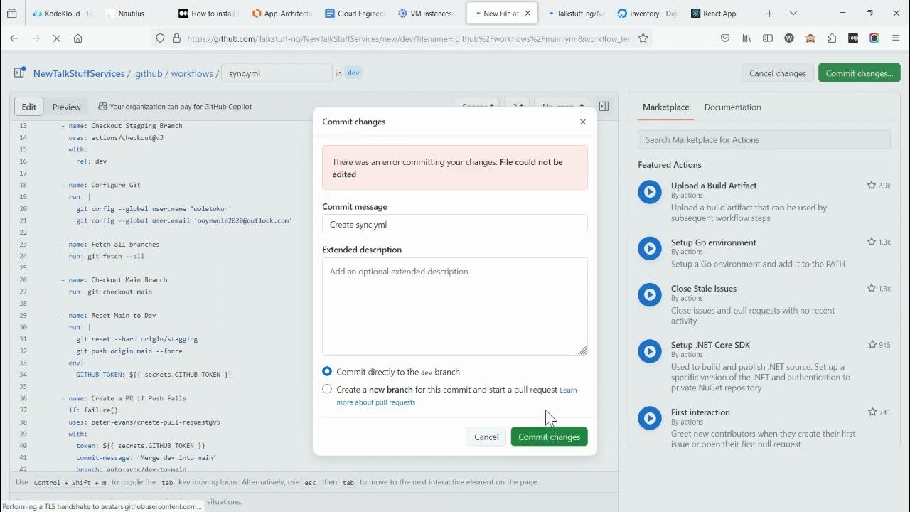 Github Action - Automate deployment from Dev branch to Main branch ...