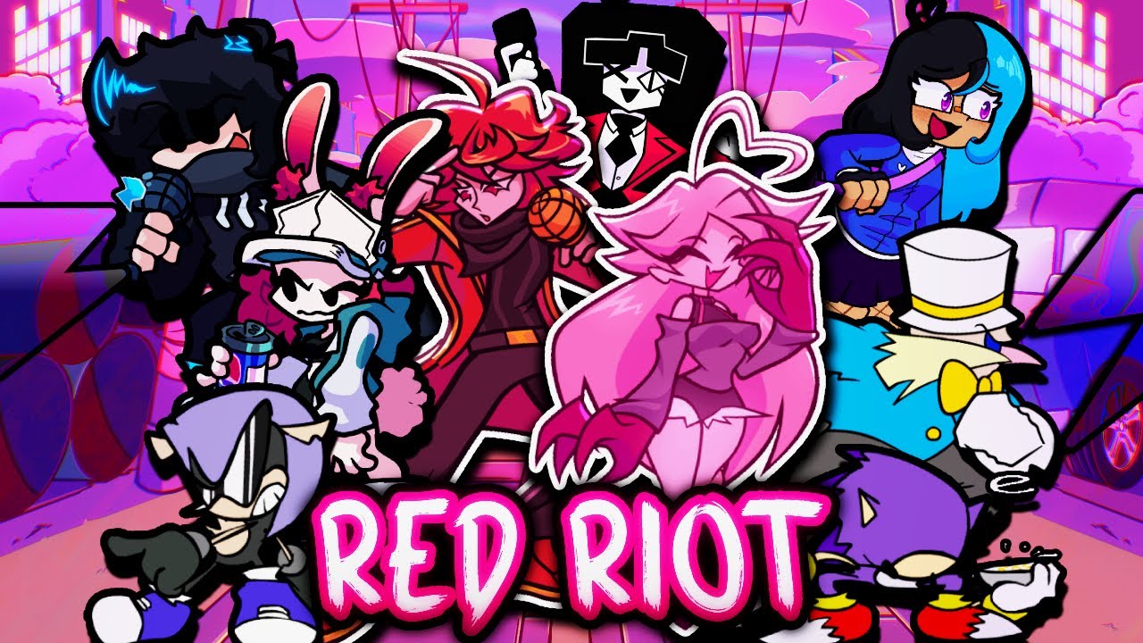 RED RIOT but Every Turn a Different Character Sings 🎶⚡ (FNF Vs. Rayna ...