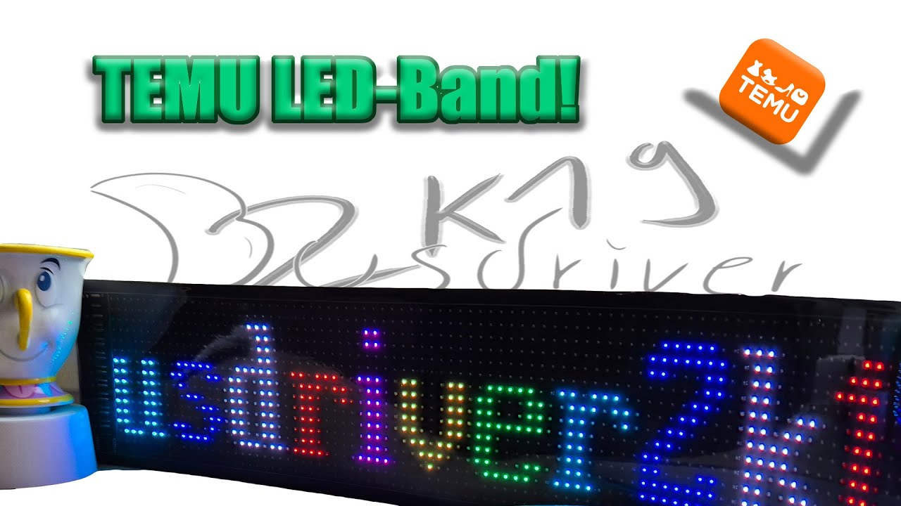 Temu: LED Banner! Frei programmierbar (Geiles Teil). 🤩🤩🤩 👍 - YouTube