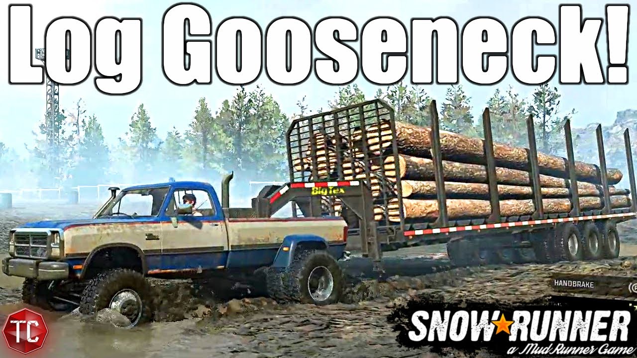SnowRunner: NEW Console Friendly LOGGING GOOSENECK TRAILER PACK! - YouTube