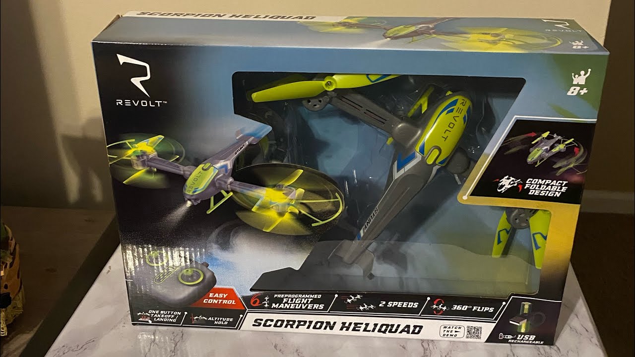 Revolt Scorpion Heliquad- Unboxing & First Flight- RC Cincy - YouTube