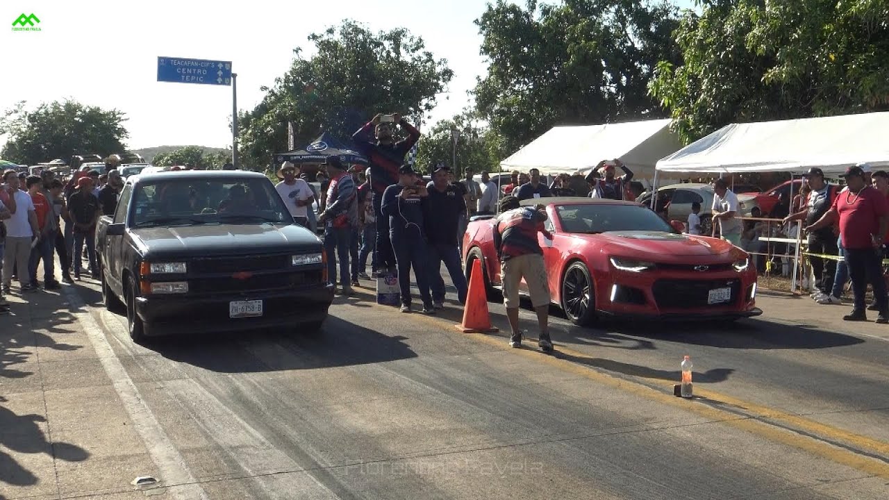 Cheyenne vs Camaro ZL1 - Arrancones en Escuinapa Sinaloa - YouTube