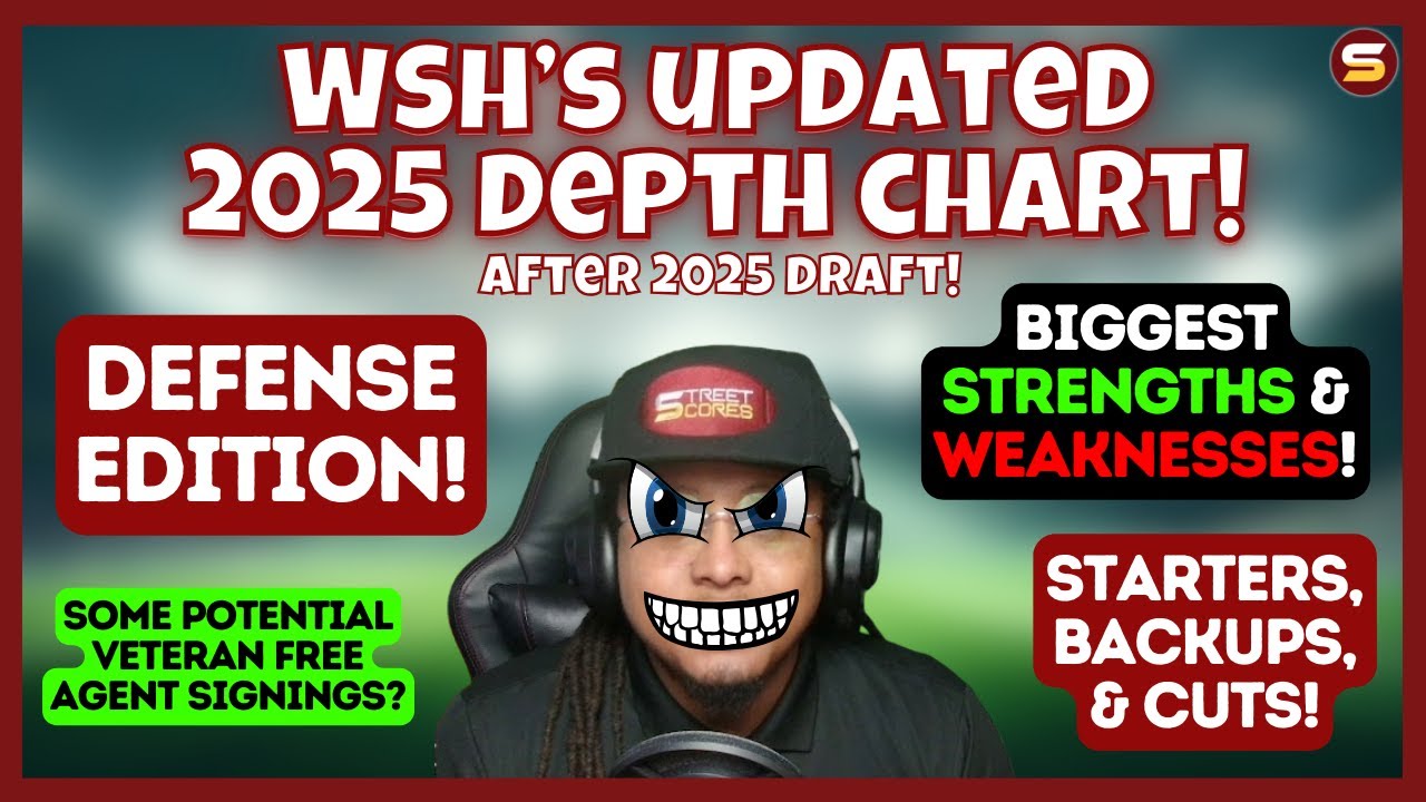 🤔DEFENSE: WSH's UPDATED Depth Chart AFTER 2025 NFL Draft! | Potential ...
