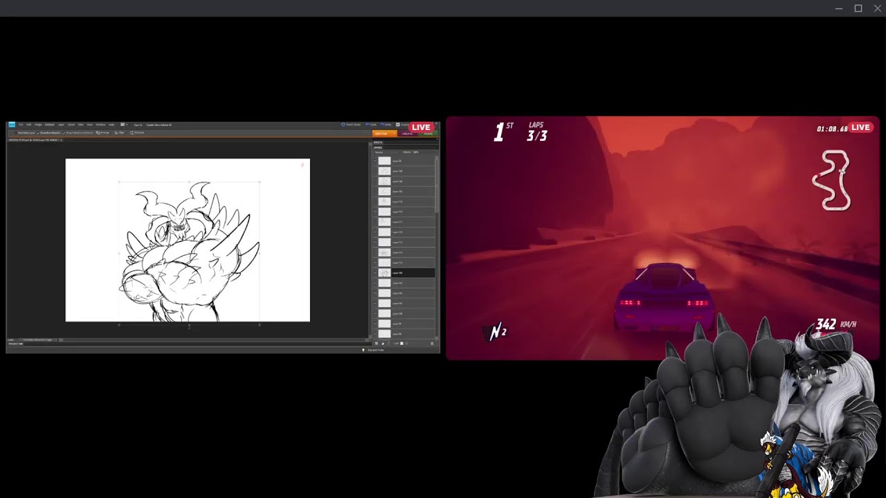 (18+) ANOTHER ART STREAM WITH THE SMOL RAPTOR (Feat BIG LIZARD) - YouTube