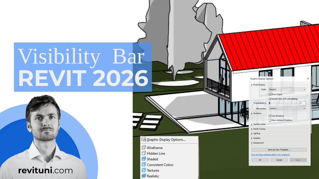 Revit 2026 for beginners part 5: Interface - Visibility Bar | revituni ...