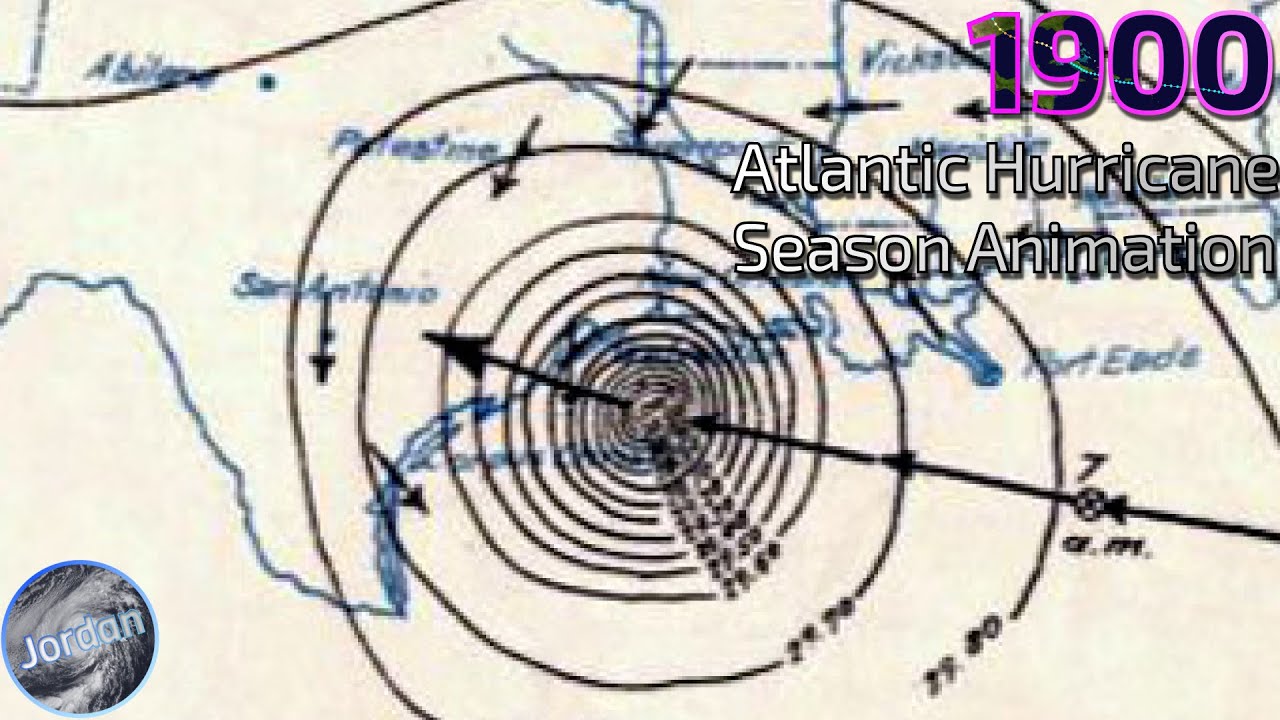 1900 Atlantic Hurricane Season Animation - YouTube