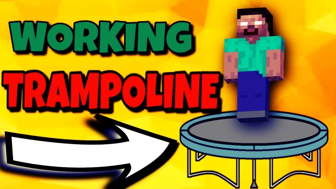 How To Make A Working Trampoline In Minecraft - YouTube