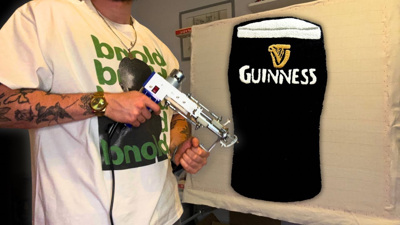 Guinness Rug | Full Tufting Process (Portrait ASMR) - YouTube