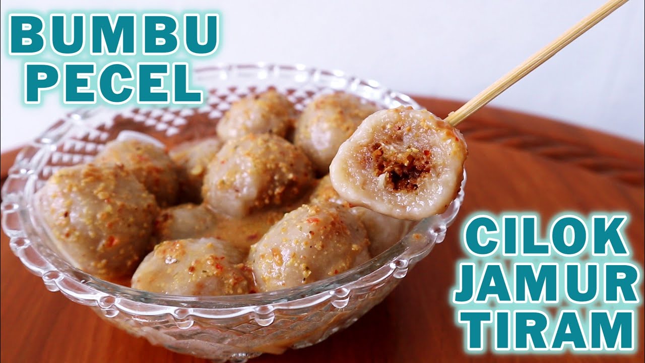 Resep Membuat Cilok Jamur Bumbu Pecel, Kenyal dan Gurih - YouTube