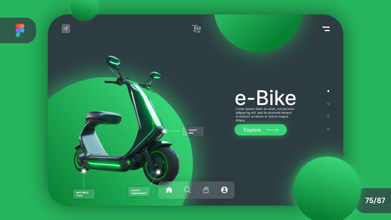 Trending e-Bike UI Design Figma: No-Code Website Tutorial [Day 87/100 ...