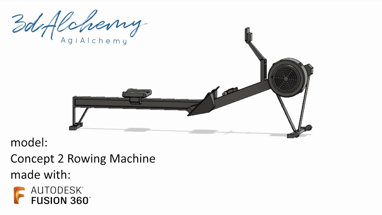 3d model - Concept2 - rowing machine - YouTube
