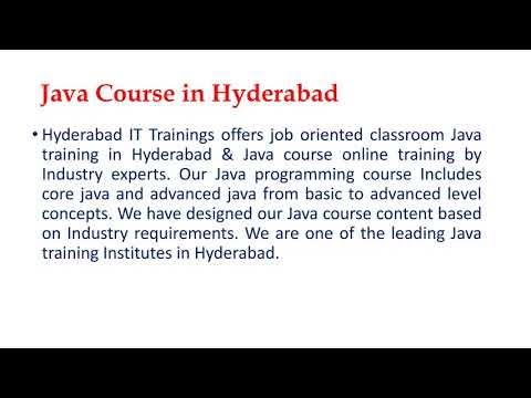 Java Course in Hyderabad - YouTube