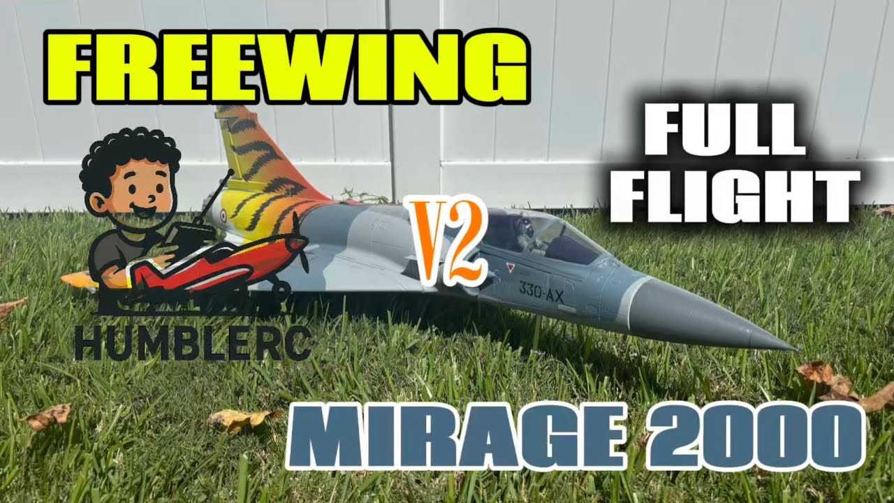 80mm Freewing Mirage 2000 V2 Full flight | And some information - YouTube