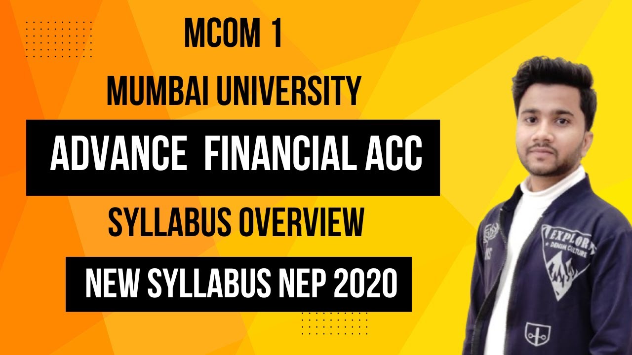 Mcom sem 1 Advance financial accounting new syllabus 2024 - YouTube