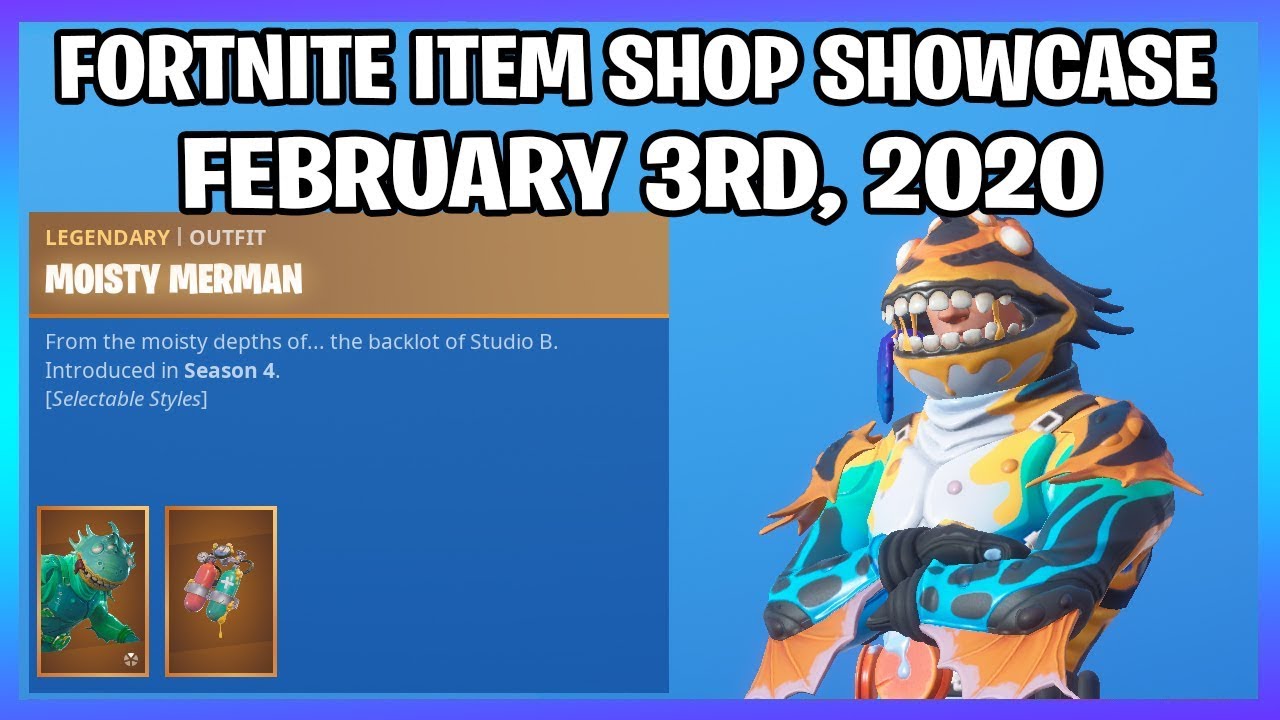 MOISTY MERMAN IS BACK! (Fortnite Item Shop February 3rd, 2020) - YouTube