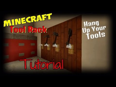 Minecraft Tool Rack Tutorial (no mods) - YouTube