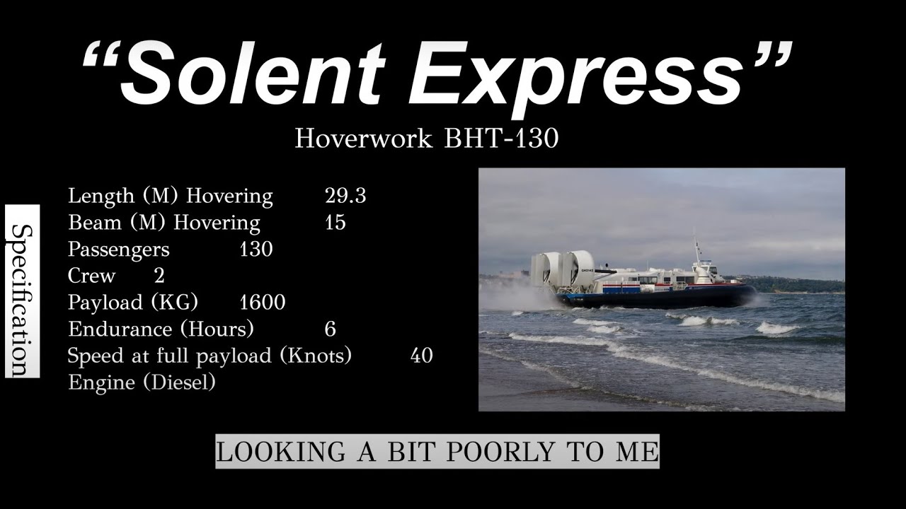 HOVERCRAFT Solent Express BHT 130 (will it go or will it come back ...