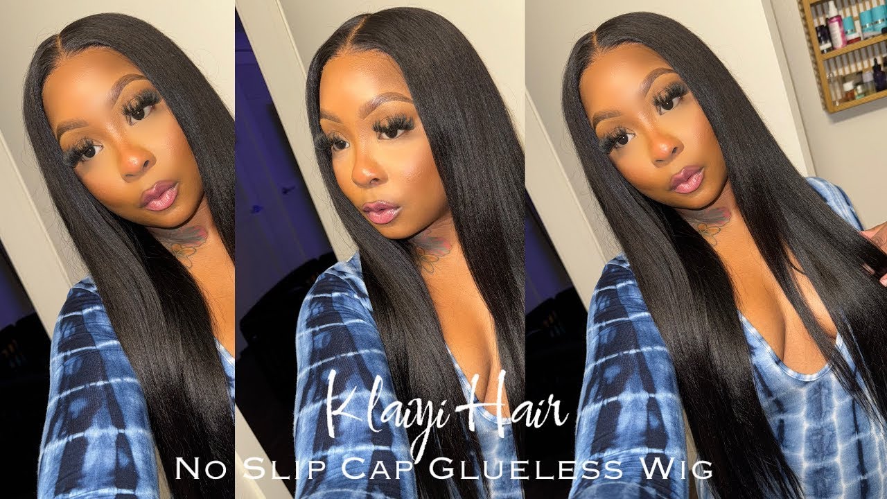 Soft Yaki No Slip Glueless Wig! | Ready Within 1 Min! | Sleek & No Glue Needed | Klaiyi Hair ...