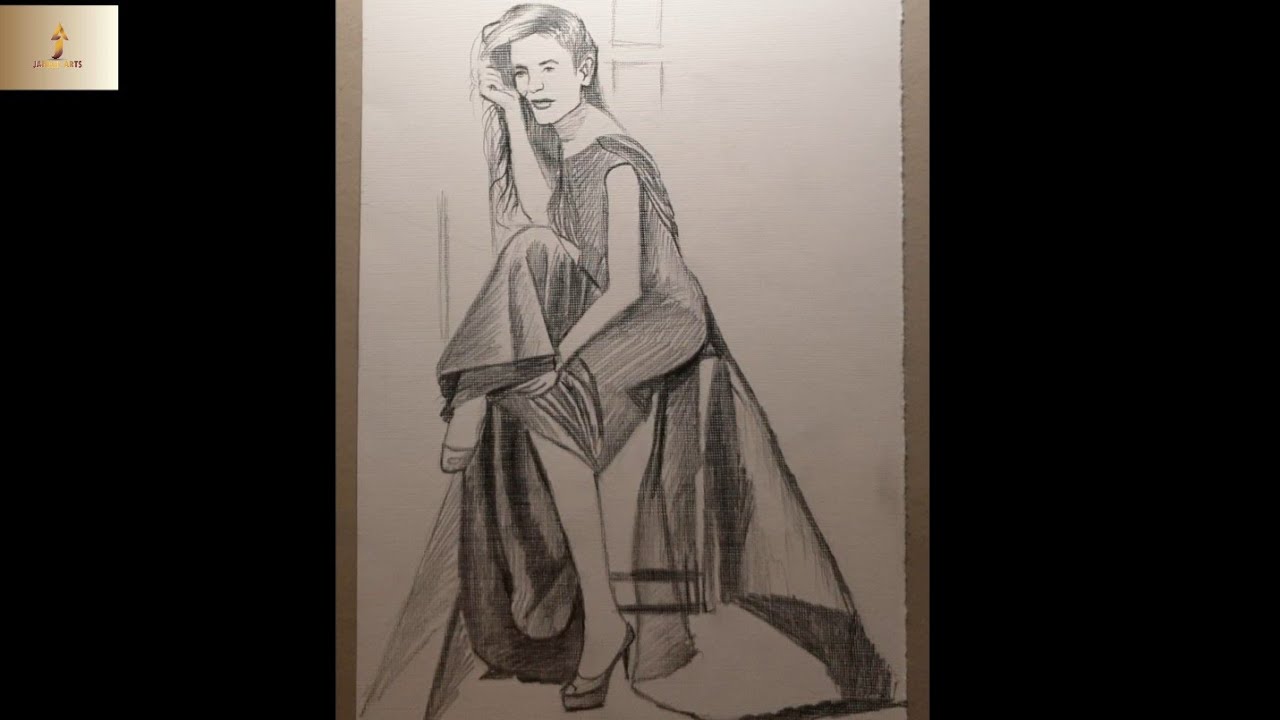 How To Draw Female Figure - Sketch for beginners |Step by Step| Drawing ...