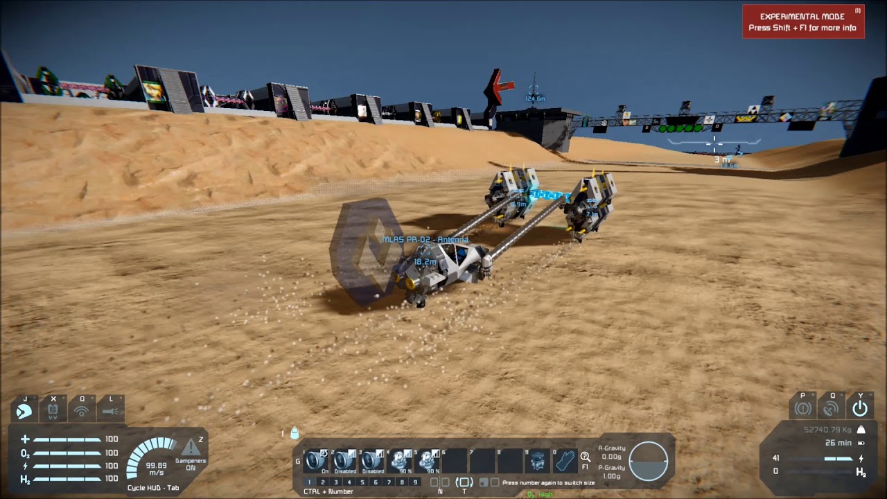 Space Engineers: pod racing on the track - YouTube