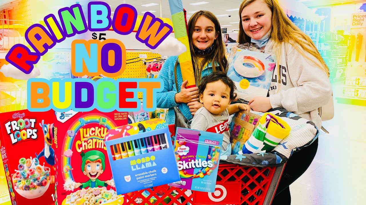 NO BUDGET | 🌈 RAINBOW SHOPPING CHALLENGE - YouTube