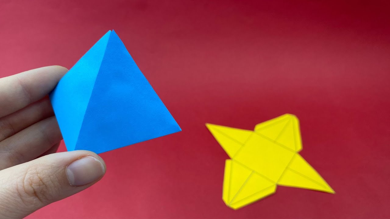 How to Make a Pyramid from Paper | Easy 3D Shape Tutorial - YouTube