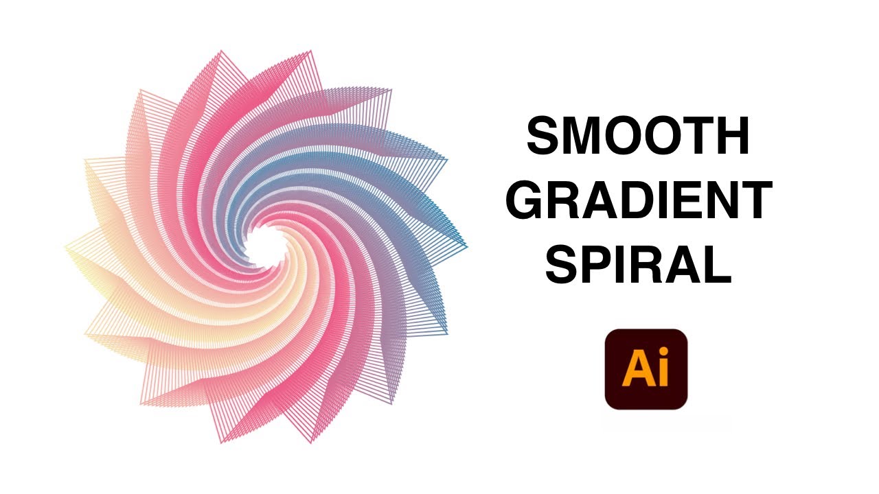 Smooth Gradient Spiral in Illustrator | Create Gradient Background in ...