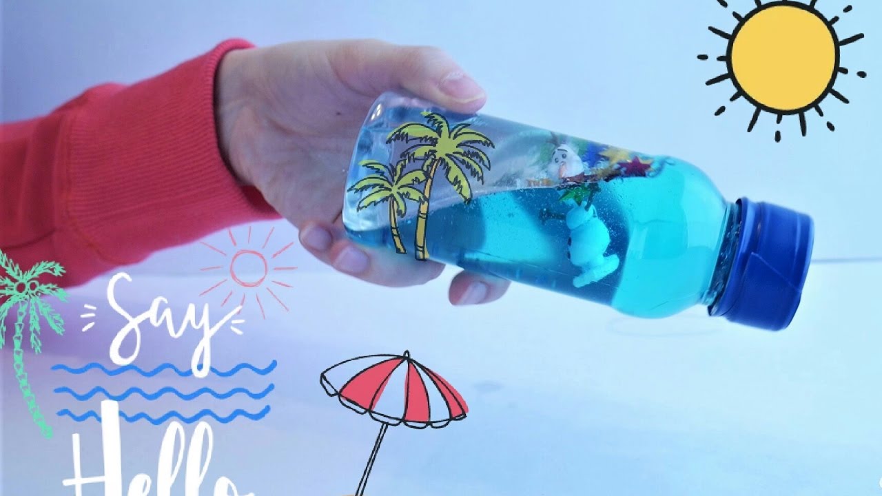 DIY Olaf in an Ocean Sensory Bottle for Toddlers | Olaf Calming bottle ...