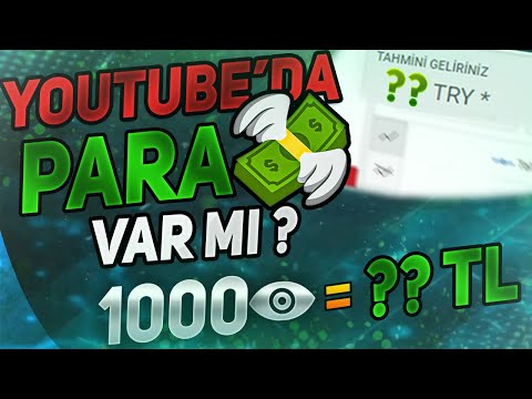 YOUTUBE'DA PARA VAR MI? / 1000 İZLENME KAÇ TL? / OYUN KANALLARI PARA KAZANMA / KAÇ TL KAZANDIM?